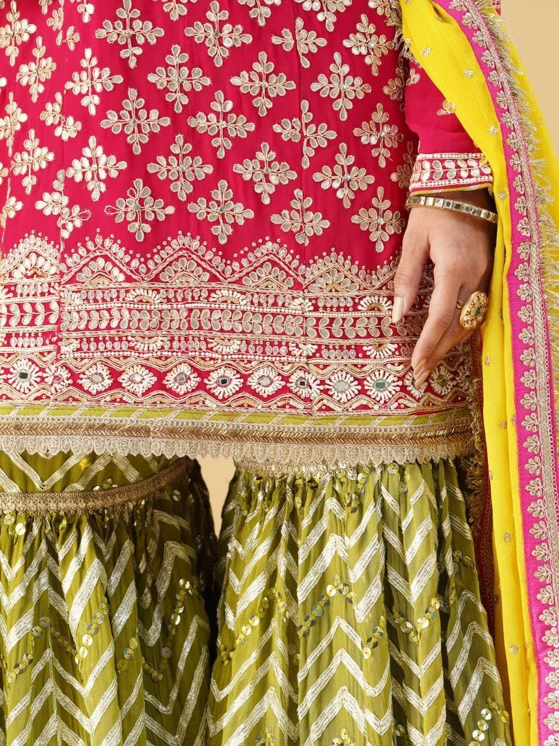 Buy Multi Colour Gharara Set - Kenzo