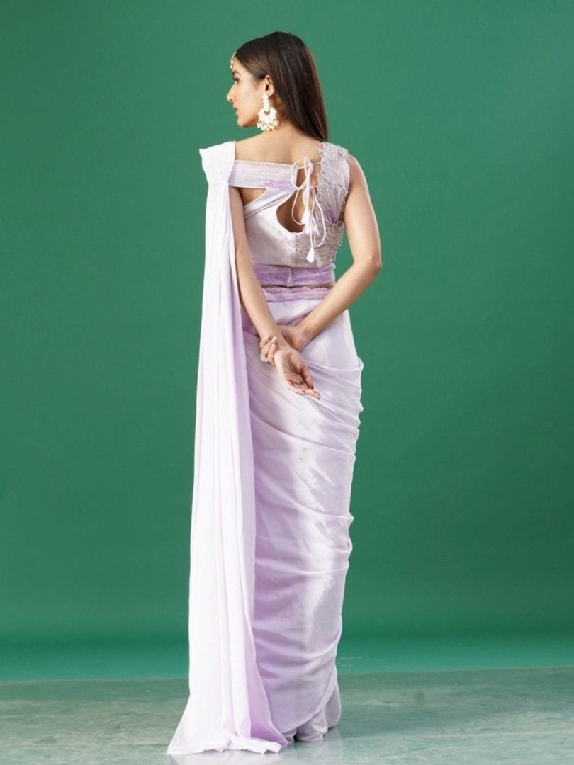 Lavender pre-drape saree – Kenzo