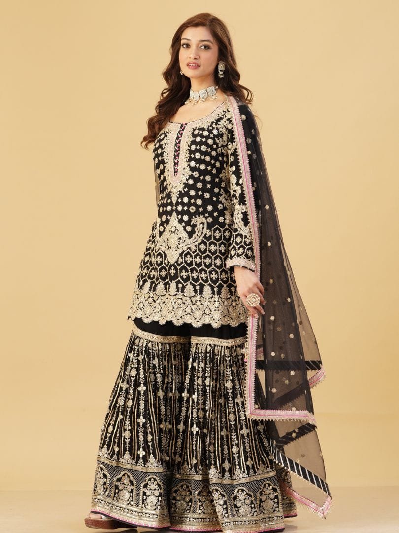 Black Gharara Set – Kenzo